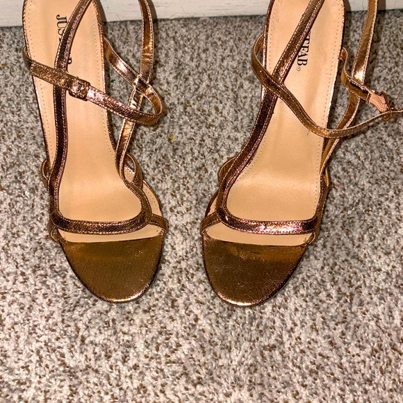 JustFab | Shoes | New Just Fab Rose Gold Dress Sandals | Poshmark